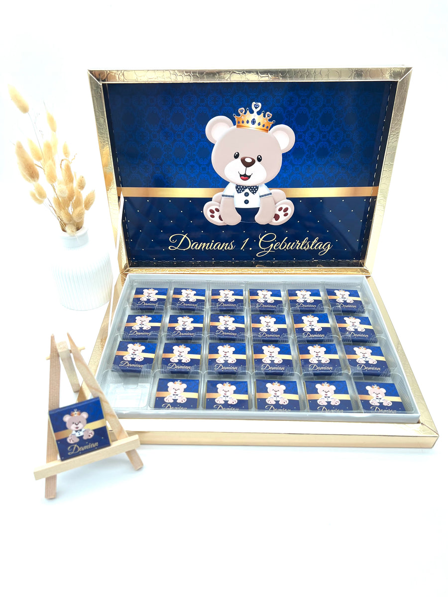 Neu Hosgeldin Welcome Baby Boy Taddy Bär Schokobox personalisiert Gast ...