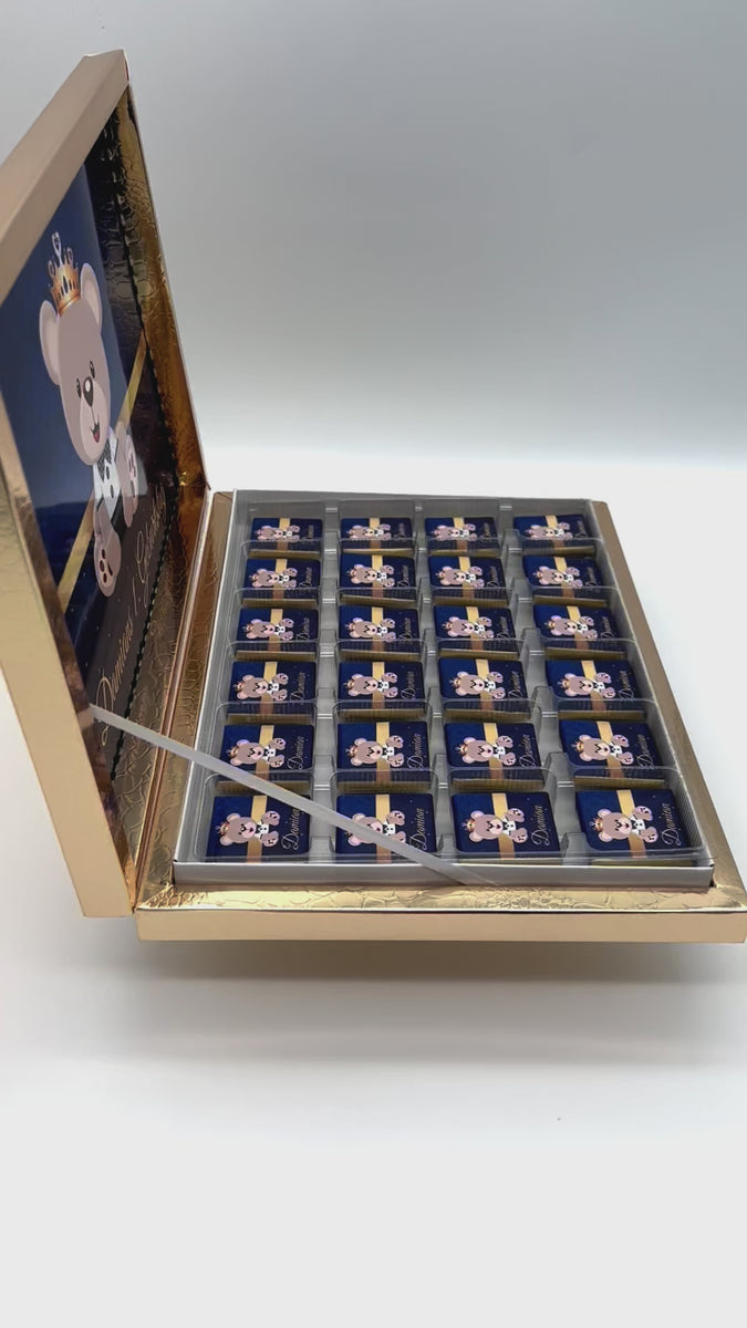 Neu Hosgeldin Welcome Baby Boy Taddy Bär Schokobox personalisiert Gast ...